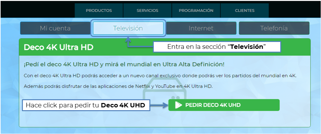 Deco 4K UHD - Paso 1 - Telecentro Ayuda