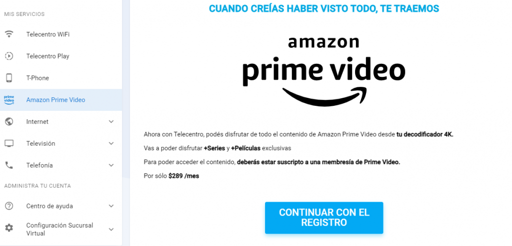 Prime Video en Telecentro - Telecentro Ayuda